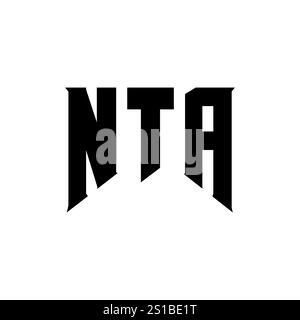 NTA letter logo design for technology company. NTA logo design black ...