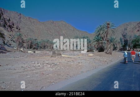 Wadi Feiran, mountains, road, Sinai Peninsula, Egypt, September 1989 ...