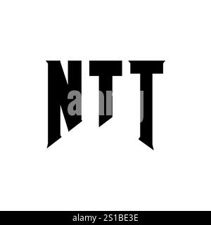 NTT letter logo design for technology company. NTT logo design black ...