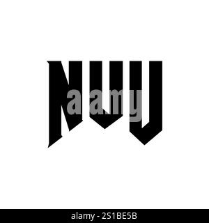 NUU letter logo design for technology company. NUU logo design black ...