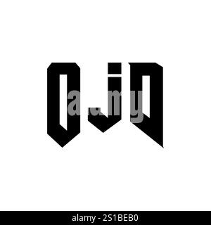 OJD letter logo design for technology company. OJD logo design black ...
