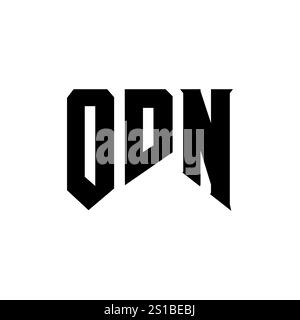 ODN letter logo design for technology company. ODN logo design black ...
