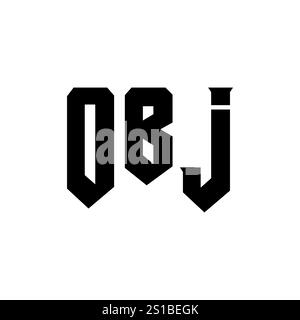 OBJ letter logo design for technology company. OBJ logo design black ...
