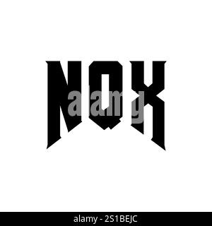 NQX letter logo design for technology company. NQX logo design black ...