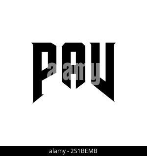 PAV letter logo design for technology company. PAV logo design black ...