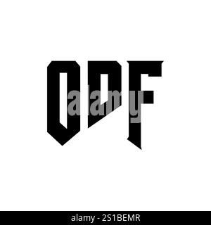 ODF letter logo design for technology company. ODF logo design black ...