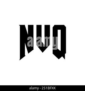 NVQ letter logo design for technology company. NVQ logo design black ...