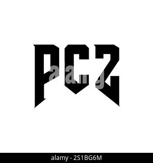 PCZ letter logo design for technology company. PCZ logo design black ...