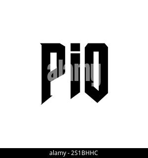 PIO letter logo design for technology company. PIO logo design black ...