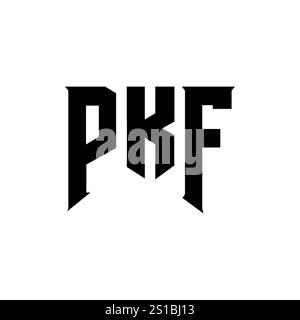 PKF letter logo design for technology company. PKF logo design black ...
