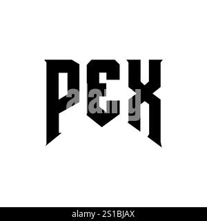 PEX letter logo design for technology company. PEX logo design black ...