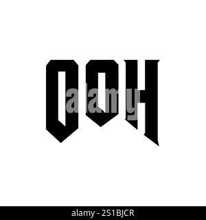 OOH letter logo design for technology company. OOH logo design black ...