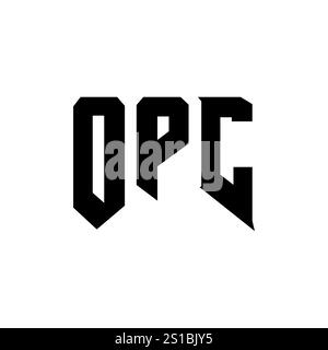 OPC letter logo design for technology company. OPC logo design black ...