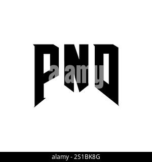 PND letter logo design for technology company. PND logo design black ...
