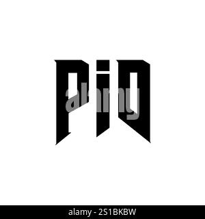 PID letter logo design for technology company. PID logo design black ...