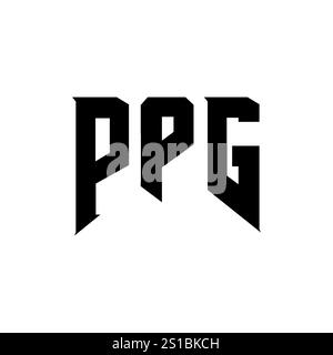 PPG letter logo design for technology company. PPG logo design black ...
