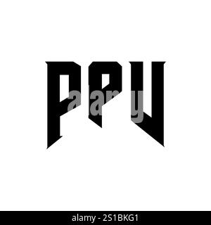 PPV letter logo design for technology company. PPV logo design black ...