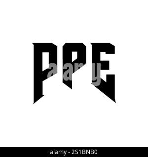 PPE letter logo design for technology company. PPE logo design black ...