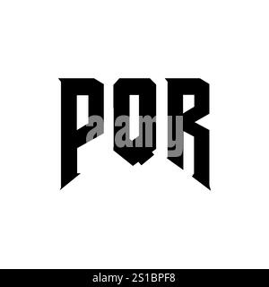 PQR letter logo design for technology company. PQR logo design black ...
