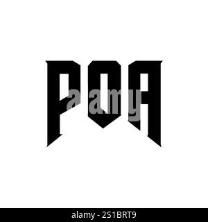 POA letter logo design for technology company. POA logo design black ...