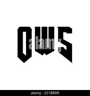 OWS letter logo design for technology company. OWS logo design black ...