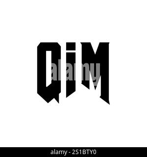QIM letter logo design for technology company. QIM logo design black ...