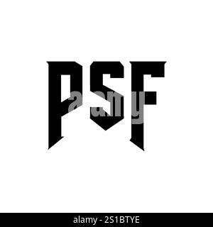 PSF letter logo design for technology company. PSF logo design black ...