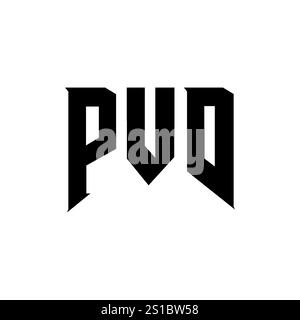 PVD letter logo design for technology company. PVD logo design black ...