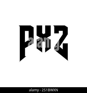 PXZ letter logo design for technology company. PXZ logo design black ...