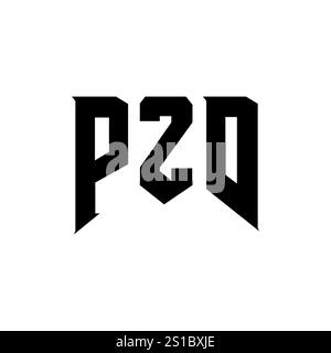 PZD letter logo design for technology company. PZD logo design black ...