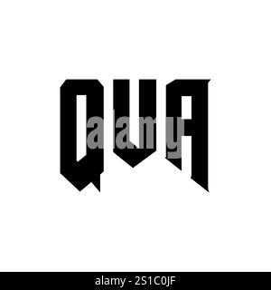 QUA letter logo design for technology company. QUA logo design black ...