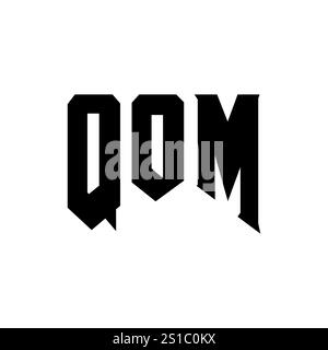QOM letter logo design for technology company. QOM logo design black ...