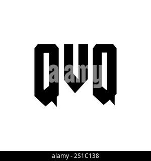 QVQ letter logo design for technology company. QVQ logo design black ...