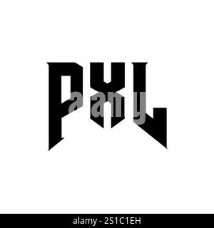 PXL letter logo design for technology company. PXL logo design black ...