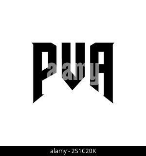 PVA letter logo design for technology company. PVA logo design black ...