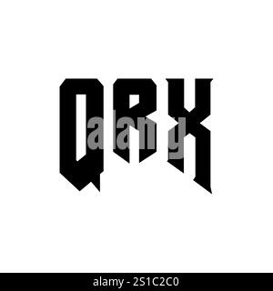 QRX letter logo design for technology company. QRX logo design black ...