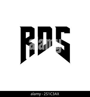RDS letter logo design for technology company. RDS logo design black ...