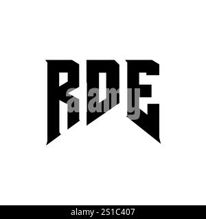 RDE letter logo design for technology company. RDE logo design black ...
