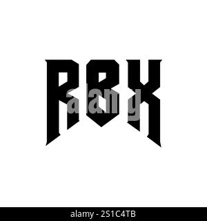 RBX letter logo design for technology company. RBX logo design black ...