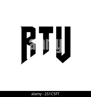 RTU letter logo design for technology company. RTU logo design black ...