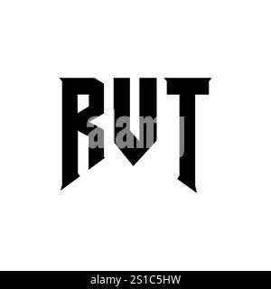 RVT letter logo design for technology company. RVT logo design black ...