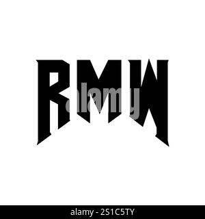 RMW letter logo design for technology company. RMW logo design black ...