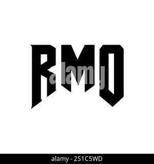 RMO letter logo design for technology company. RMO logo design black ...