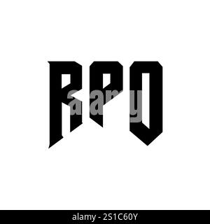 RPO letter logo design for technology company. RPO logo design black ...