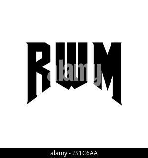 RWM letter logo design for technology company. RWM logo design black ...
