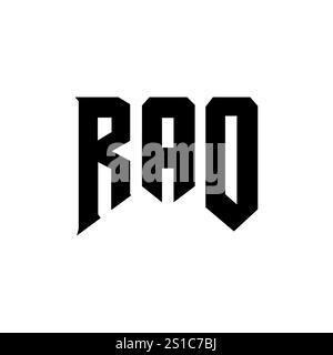 RAO letter logo design for technology company. RAO logo design black ...