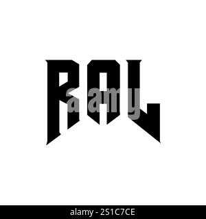 RAL letter logo design for technology company. RAL logo design black ...