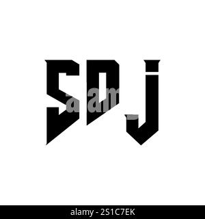 SDJ letter logo design for technology company. SDJ logo design black ...