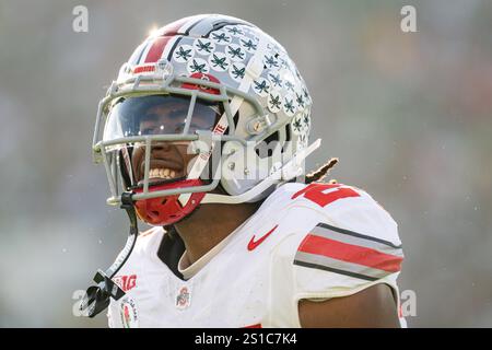Ohio State Buckeyes cornerback Jermaine Mathews Jr. celebrates after ...