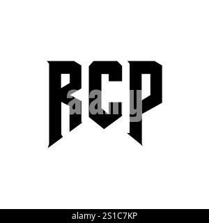 RCP letter logo design for technology company. RCP logo design black ...